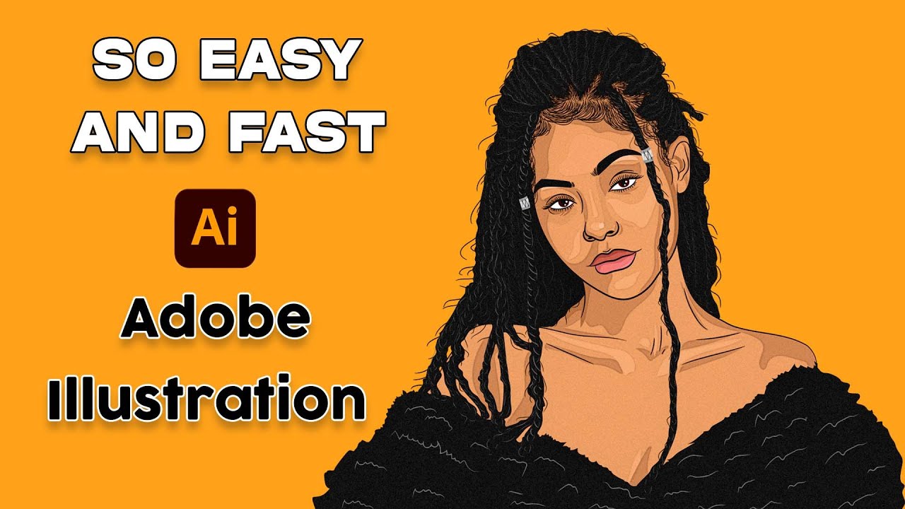 How To Draw a self-portrait in Adobe Illustrator 2022 | Vector art ...