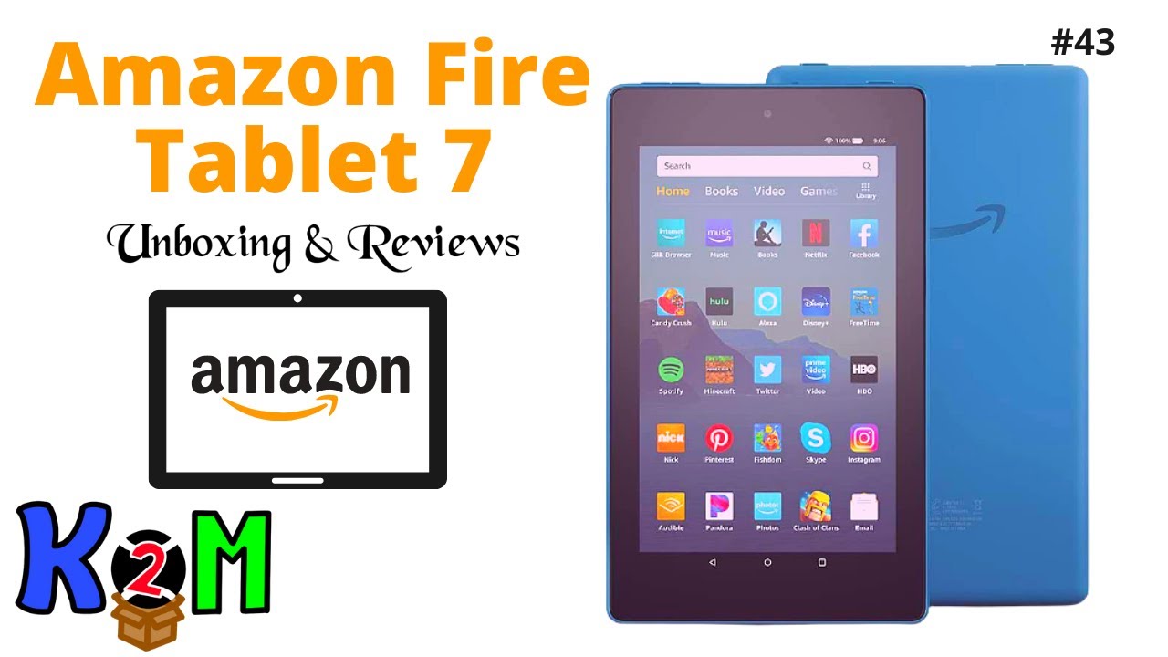 Amazon Fire Tablet 7 Unboxing (#43) | K2M Unboxing - YouTube