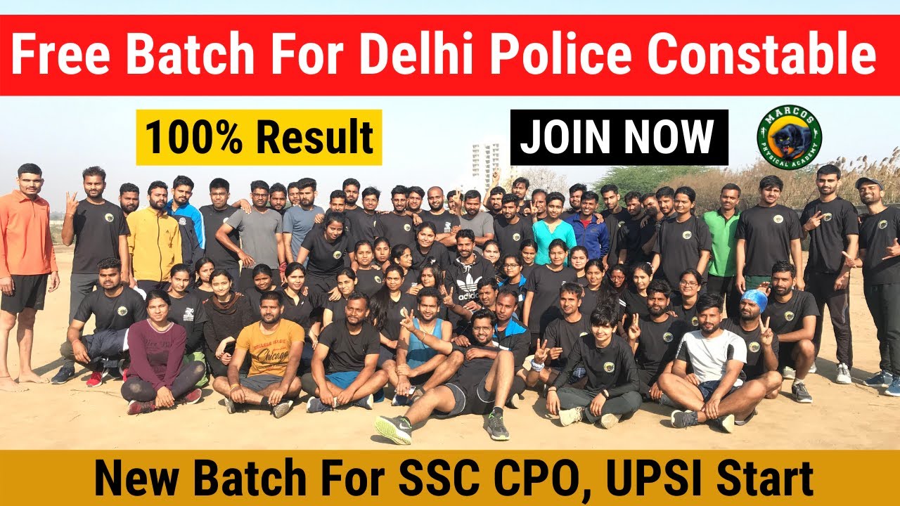 Free Delhi Police Constable Physical Training Batch | SSC CPO Physical ...