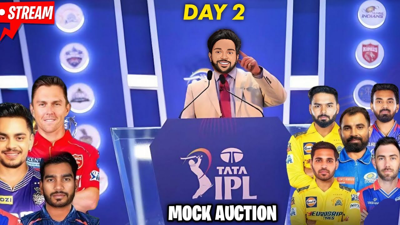 IPL 2025 Mock Auction Live ! IPL 2025 Auction Live Gameplay ! DAY 2 In ...