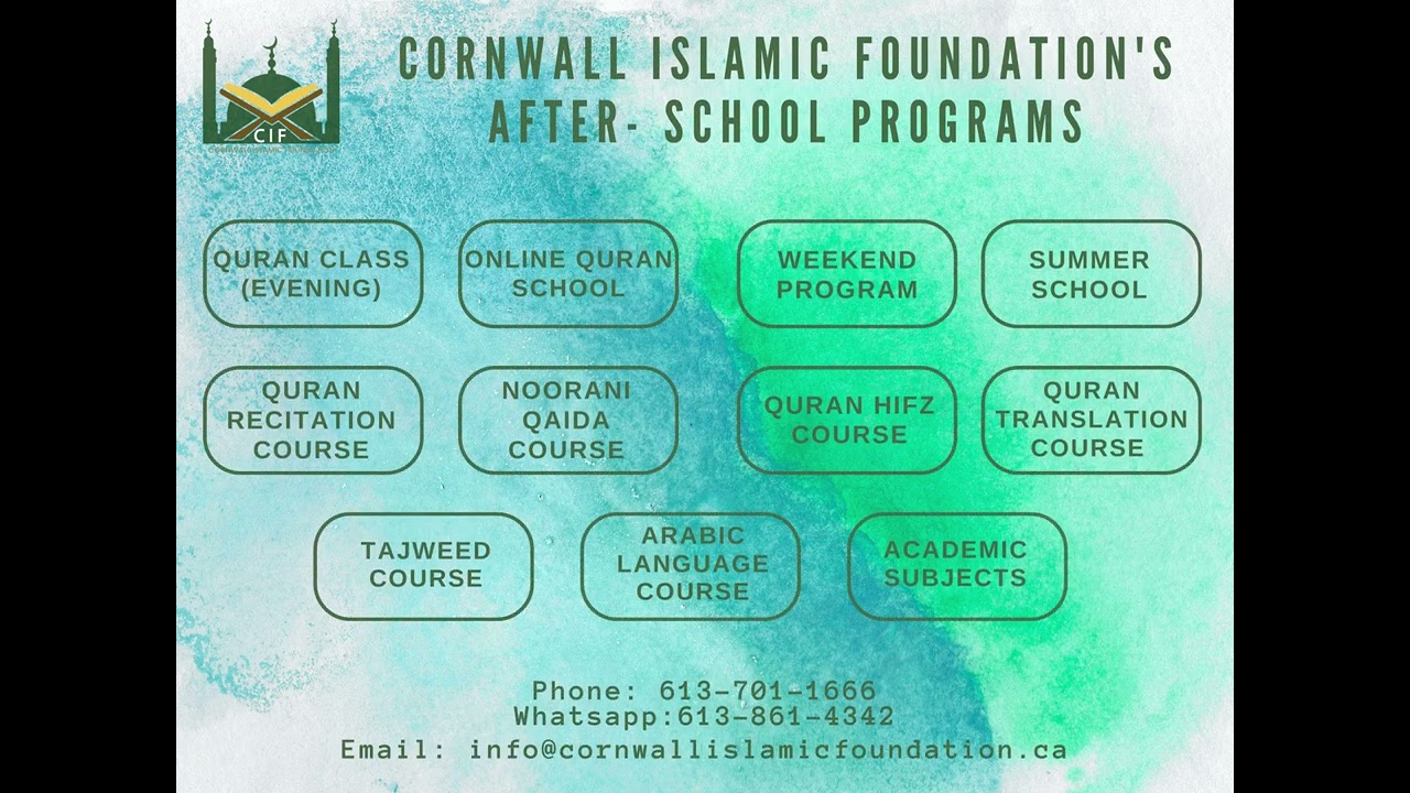 Cornwall Islamic Foundation After School Programs - YouTube