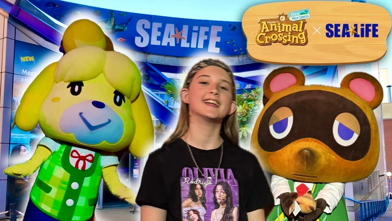 Meeting Isabelle and Tom Nook at SEA LIFE BIRMINGHAM | Animal Crossing ...