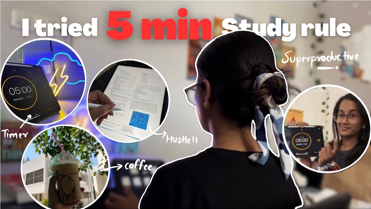 STUDY CHALLENGE 1 🌟: I tried THE 5 min rule for WHOLE DAY *super ...