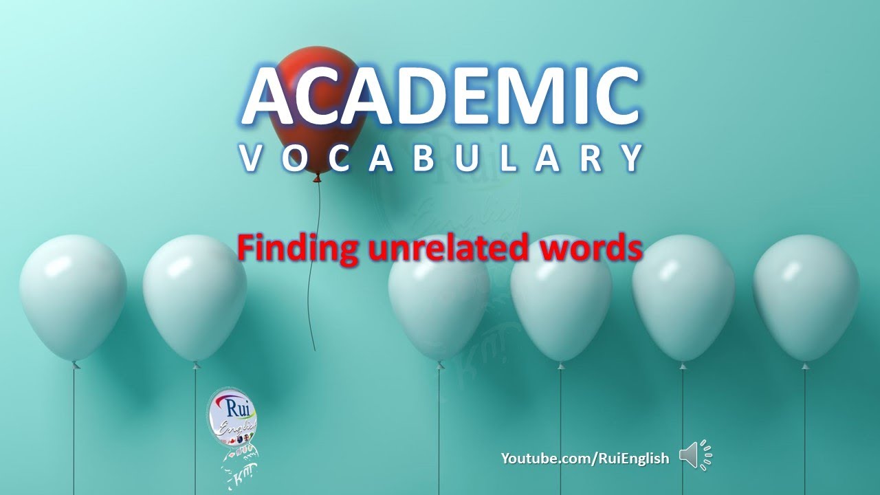 Aula de inglês: VOCABULARY V09 Finding unrelated words - YouTube