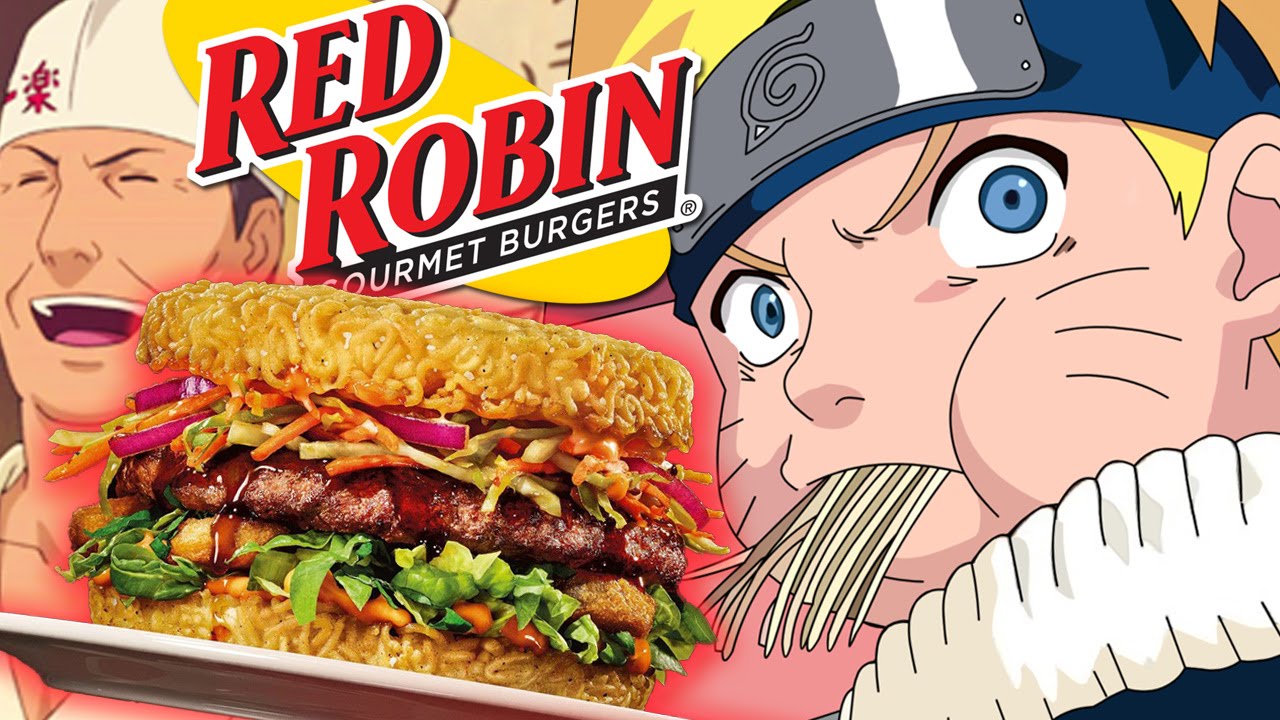 I TRY THE RAMEN BURGER!? *NEW* Red Robin Burger - YouTube