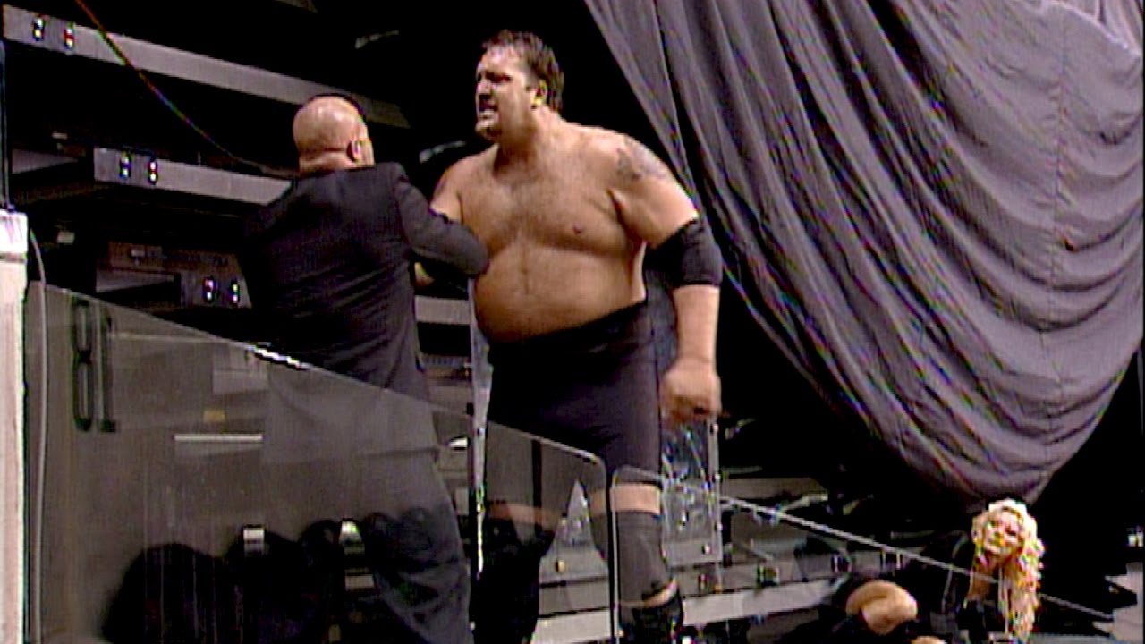 Big Show Throws Kurt Angle Off The Balcony Smackdown April 15 2004 Youtube