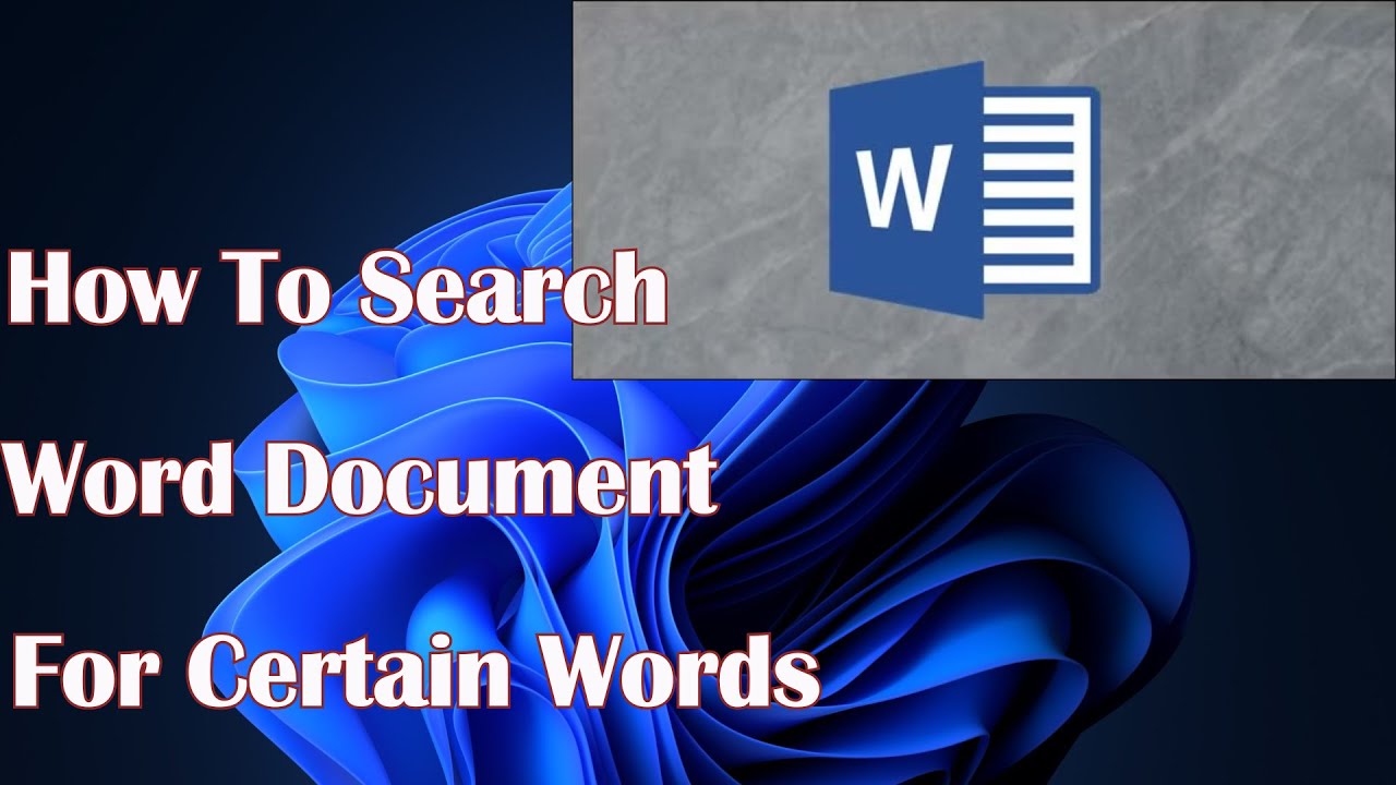 How To Search Word Document For Certain Words YouTube How To Search Word Document For Certain Words YouTube