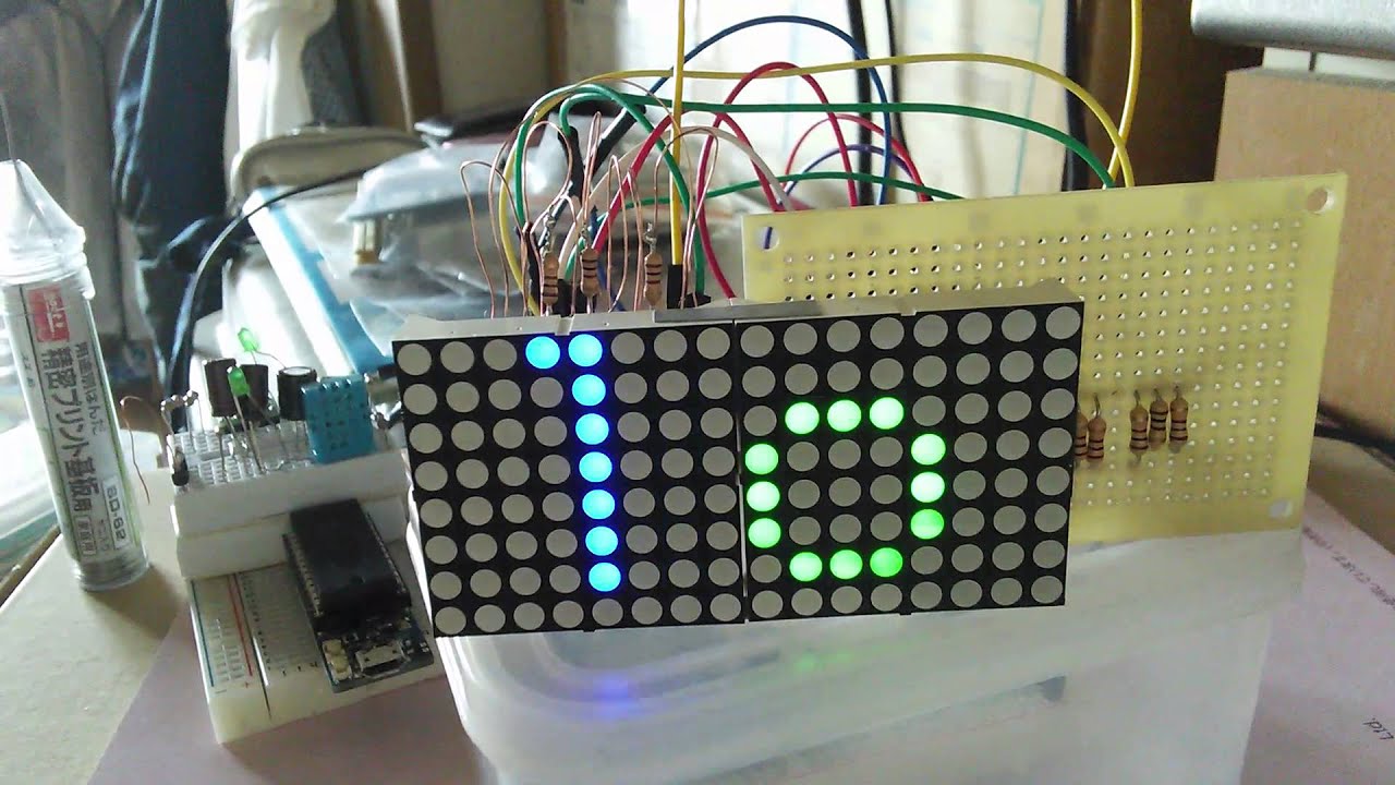 LED Dot Matrix (Blue) for IoT,with MQTT - YouTube