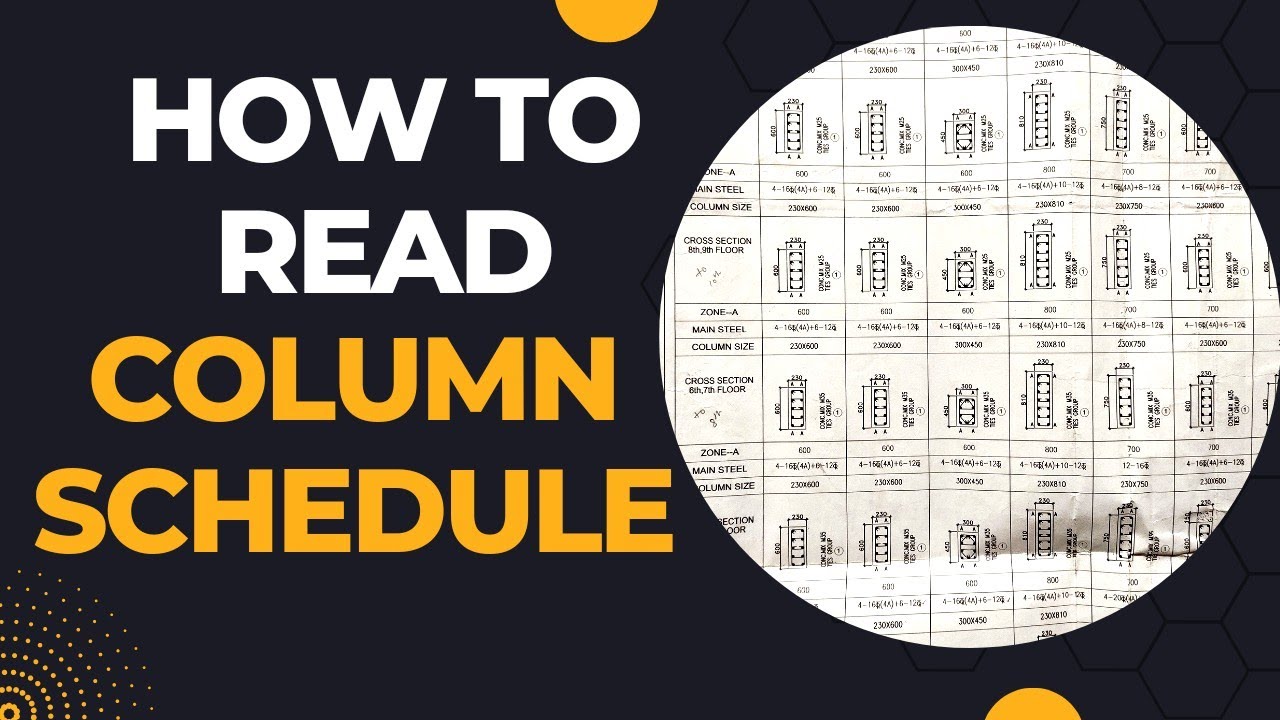 How To Read The Column Schedule Drawing || Beginners Engineer Must ...