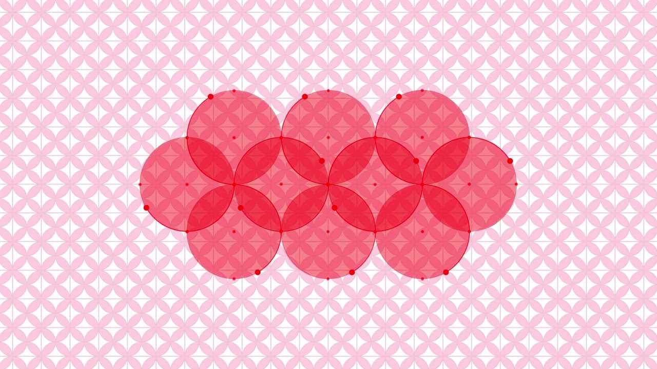 【Japanese Traditional Pattern】How to draw overlapping circles patterns ...