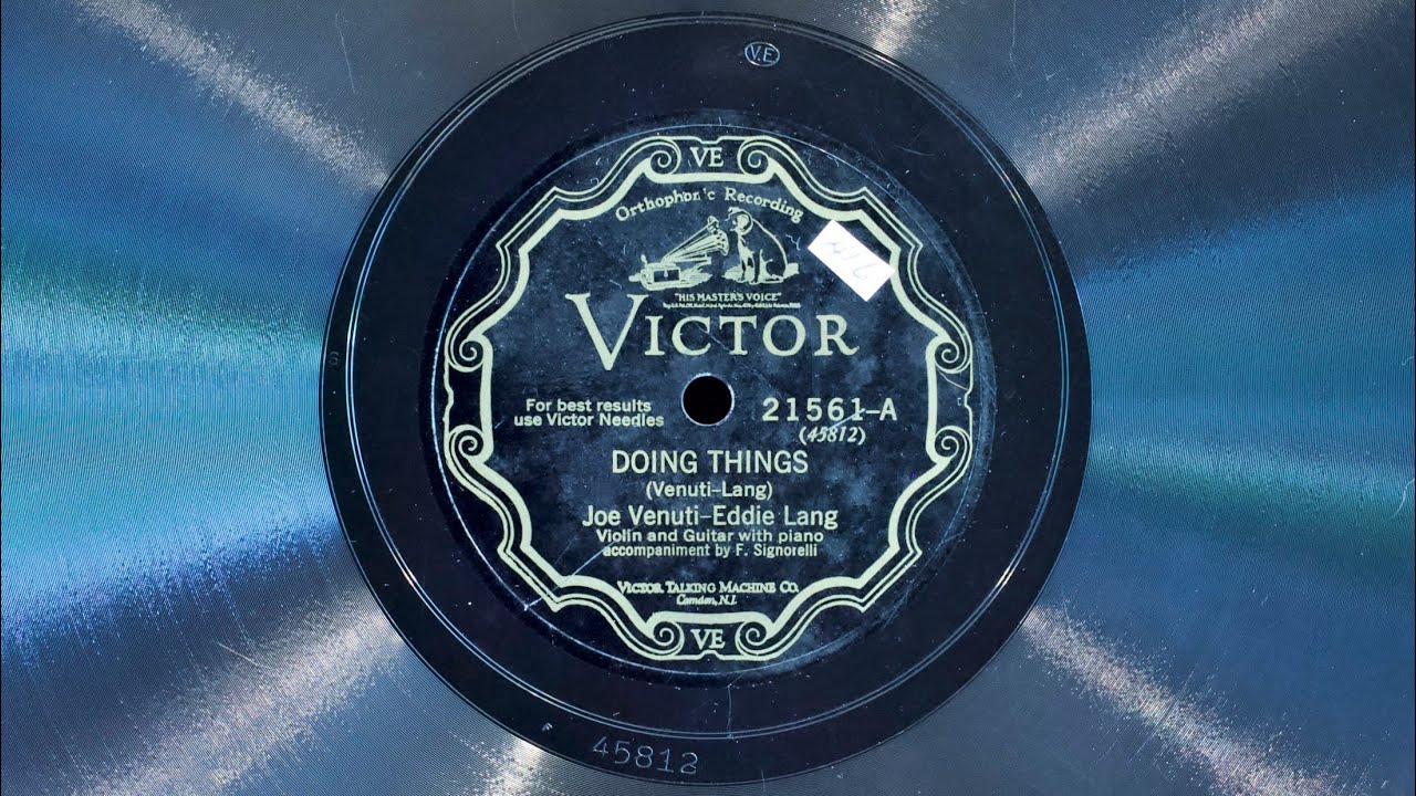 Doin' Things • Joe Venuti and Eddie Lang (EMG Mark Xb Oversize Gramophone) - YouTube