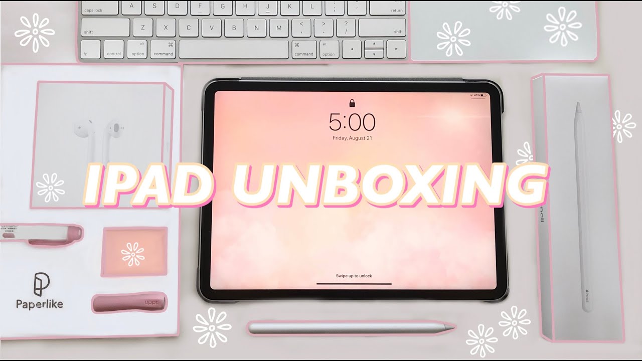 IPAD PRO 2020 & ACCESSORIES UNBOXING | apple pencil, case, pencil grips ...