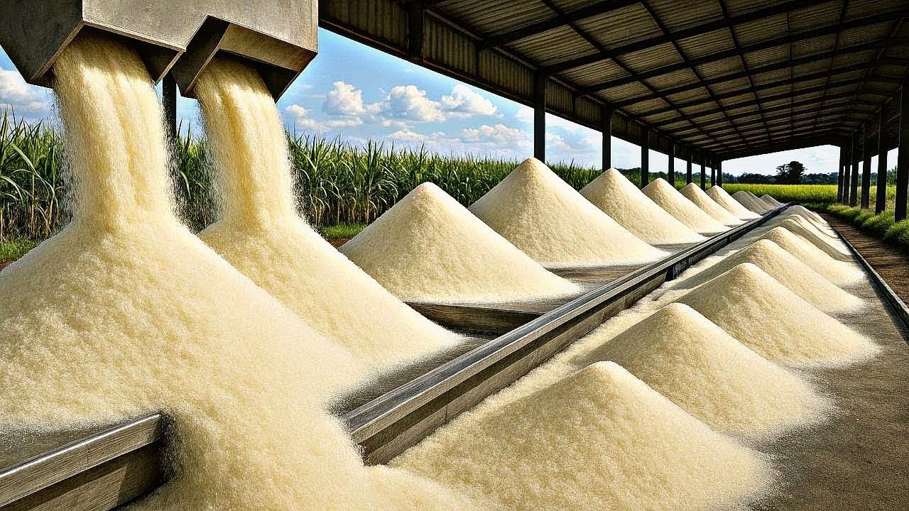 How Sugar Mills Process Tons of Sugar Beets | Sugar production process ...