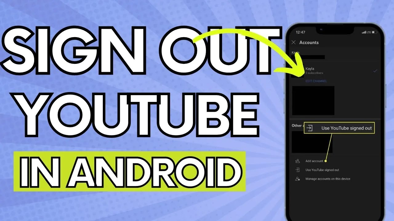 How to Sign Out From Youtube on Android (EASY 2024) - YouTube