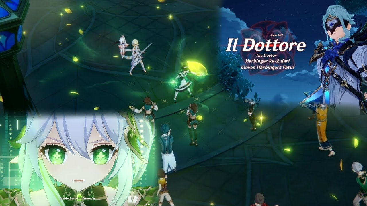 Cutscene Lumine, Nahida & Dottore ( The Doctor Fatui Harbingers) Dub ...