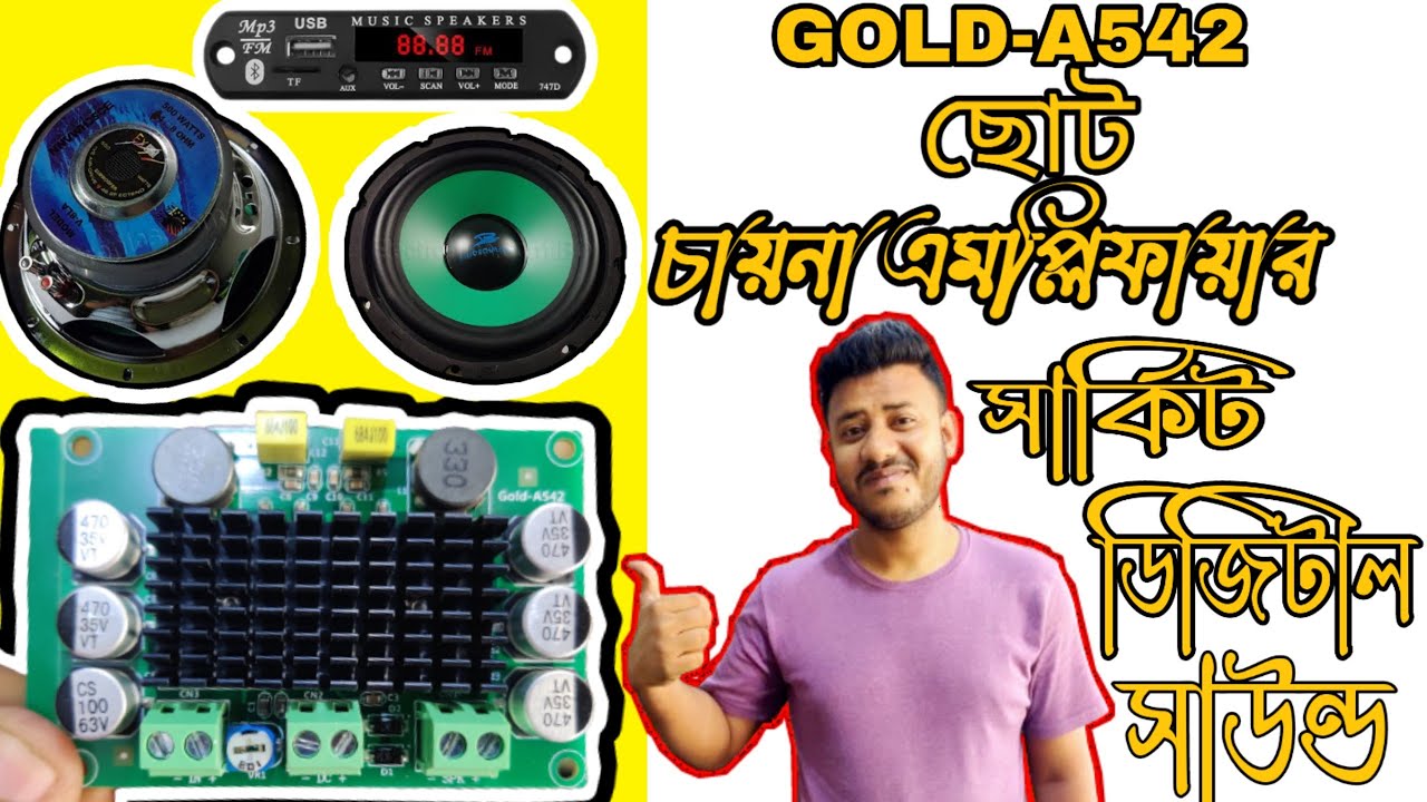 500W Class D Gold A542 ছোট চায়না এমপ্লিফায়ার সার্কিট | 500W Class D ...