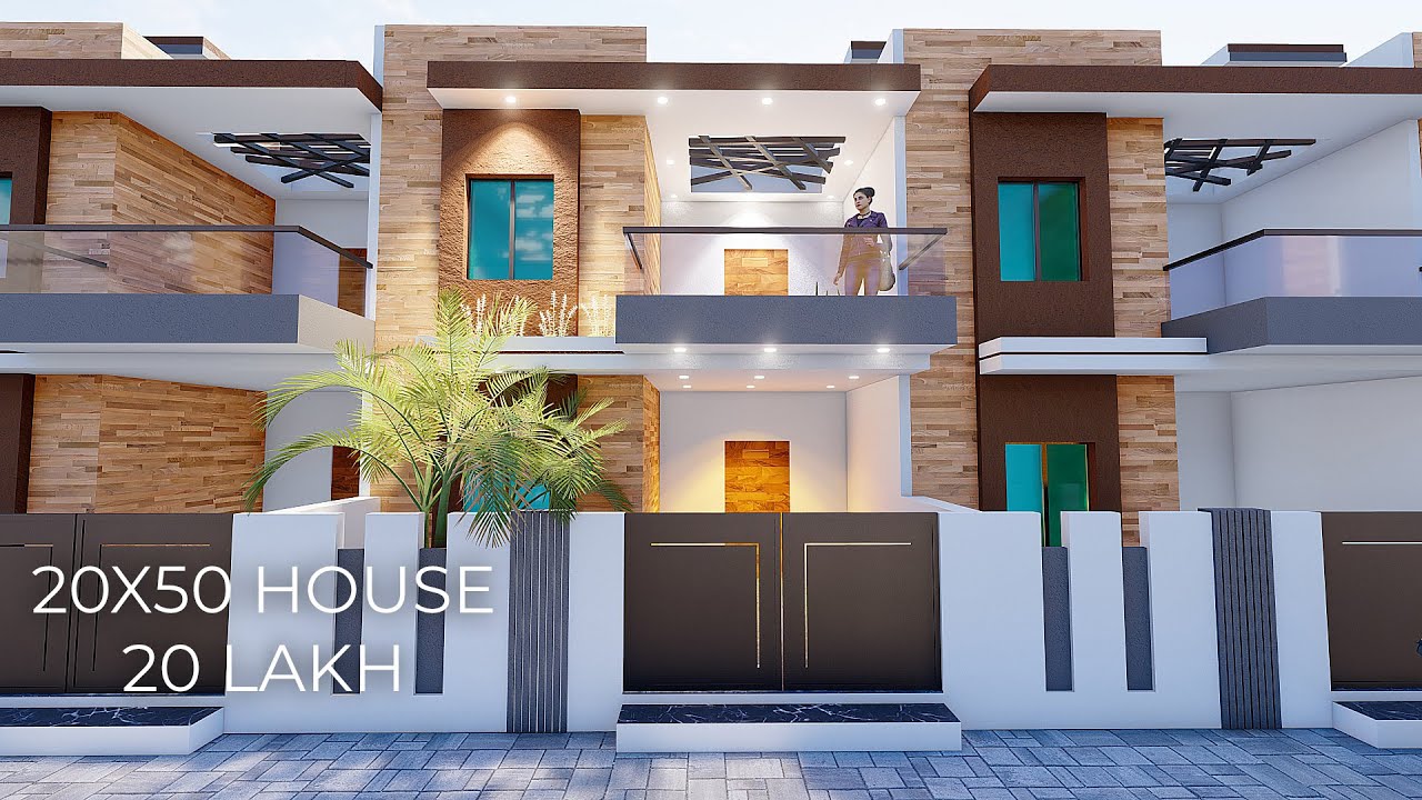 20X50 Luxury Duplex House Design Under 20 Lakh YouTube