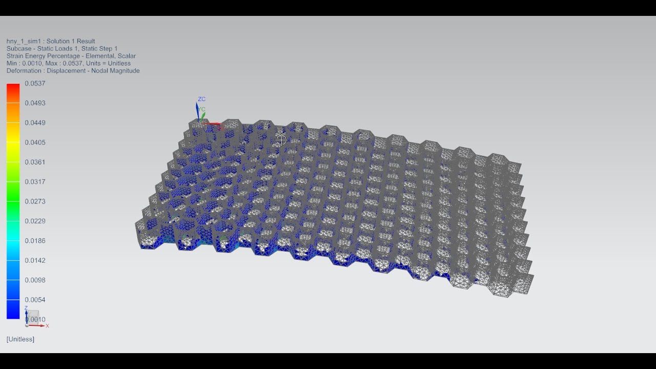 HONEYCOMB STRUCTURE |Stress Analysis|Simulation|NX12 - YouTube