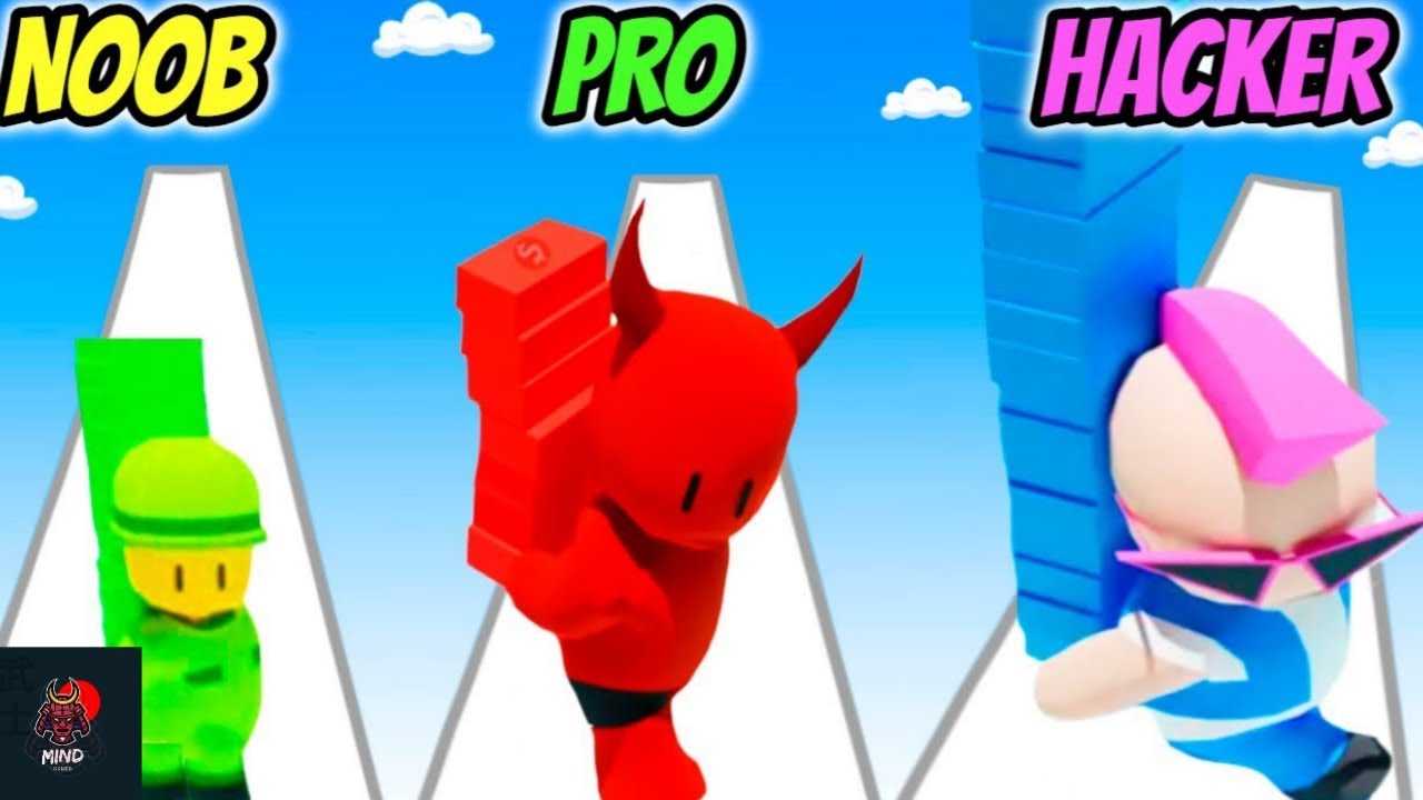 noob vs pro vs hacker in bridge race/bridge runner game noob vs pro vs ...