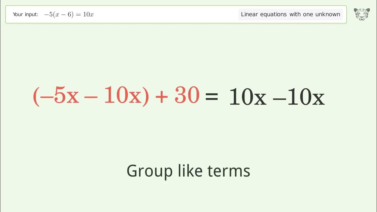 linear-equation-with-one-unknown-solve-5-x-6-10x-step-by-step