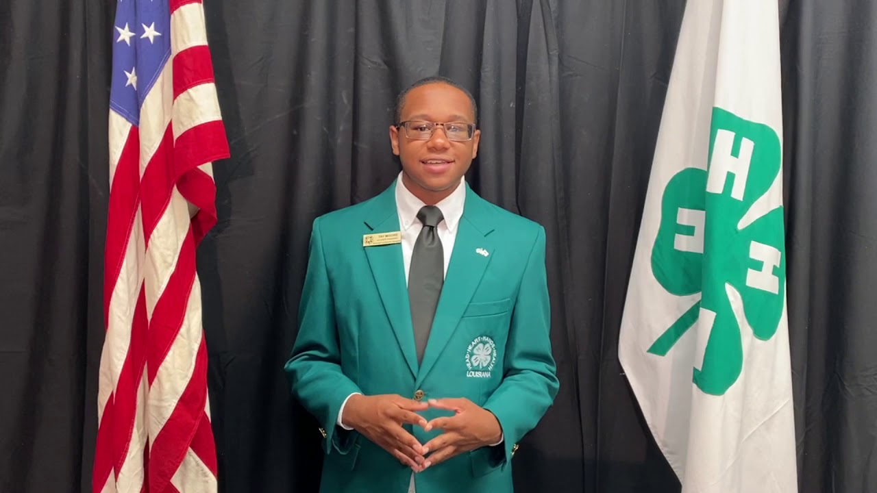 Greeting from Louisiana 4-H President Tay Moore - YouTube