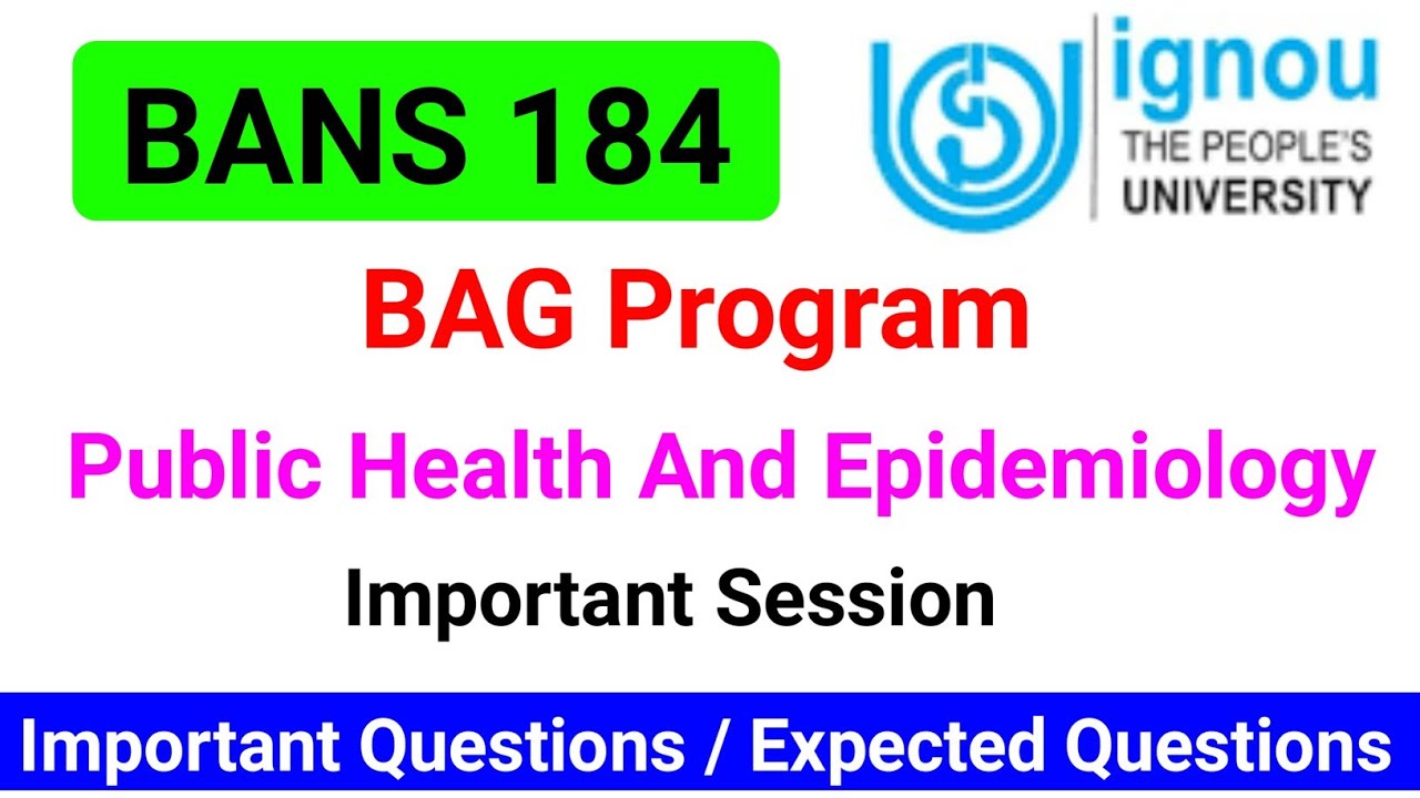 BANS 184 Important Questions In English | Public Health And ...
