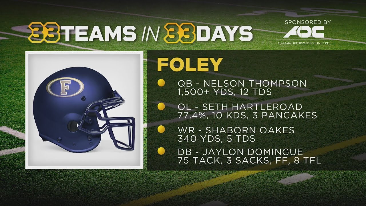 33 Teams in 33 Days: Foley Lions - YouTube