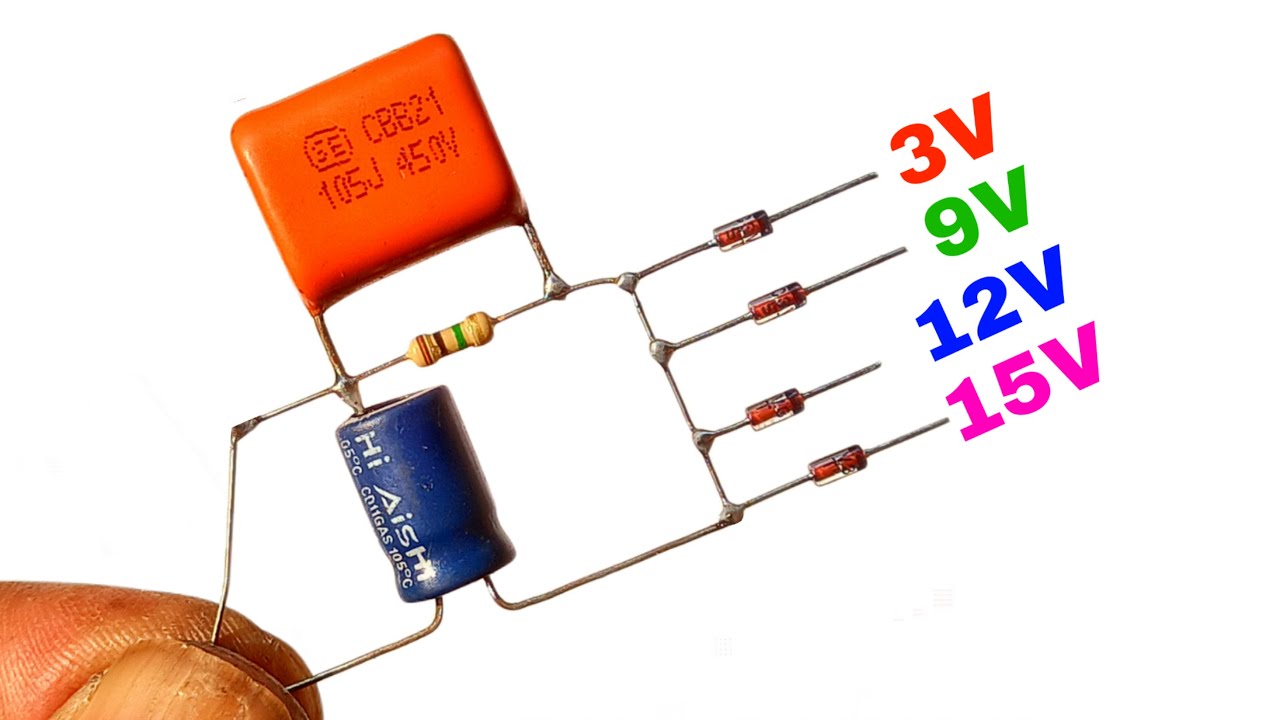 How To Make Multi Volt Transformerless Power Supply Circuit At Home ...