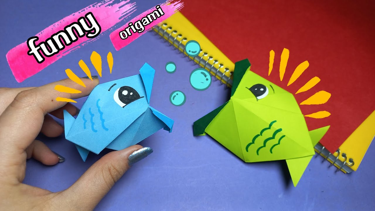 Origami talking fish 🐟| let your fish speak by this paper craft - YouTube