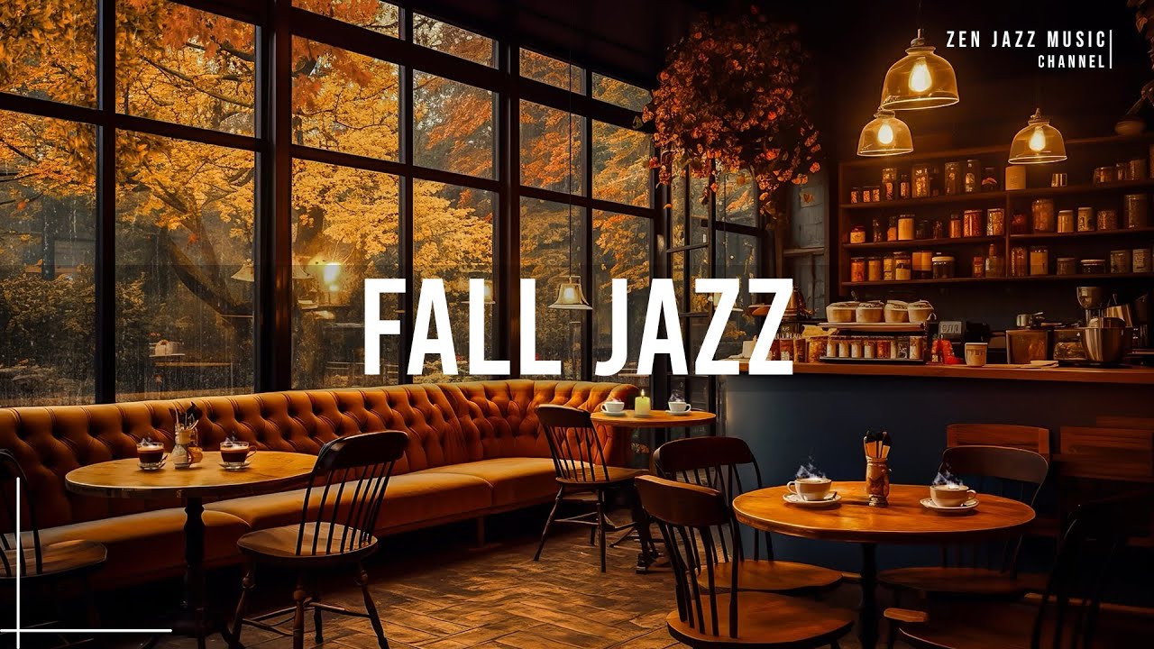 Beautiful Fall Morning & Relaxing Jazz Instrumental Music in Cozy ...
