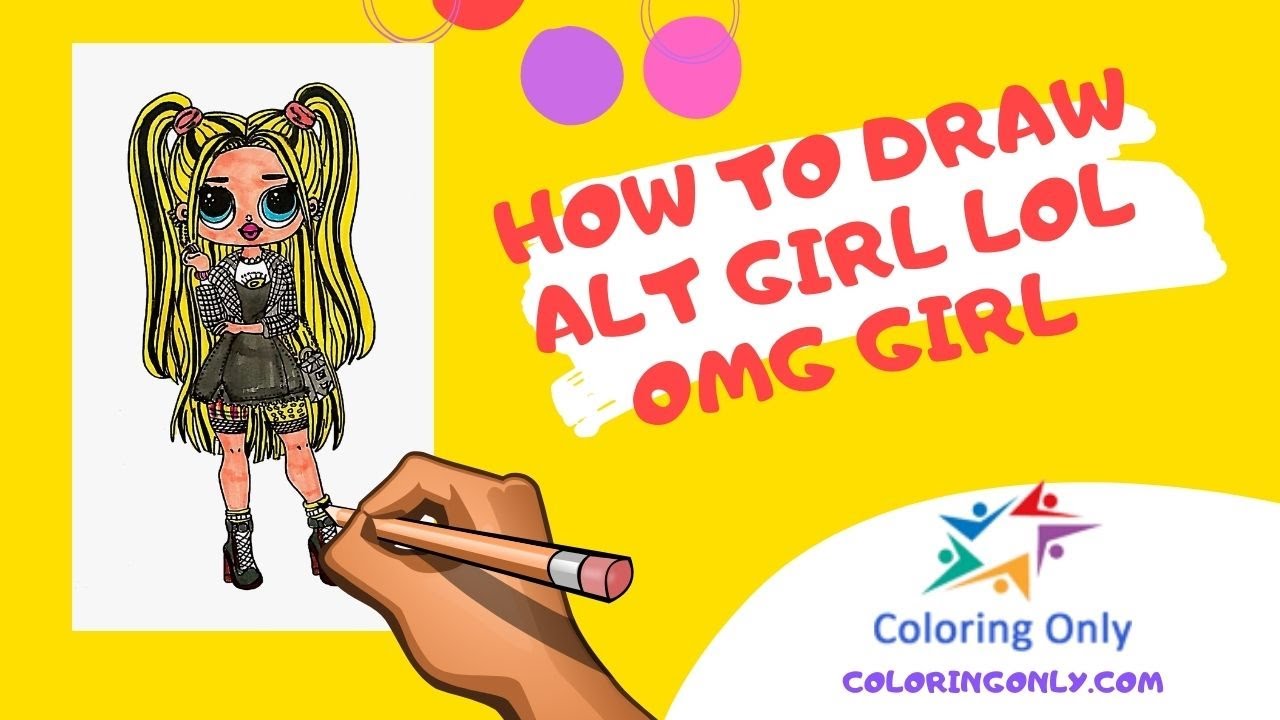 How to Draw Alt Girl LOL OMG Girl - YouTube