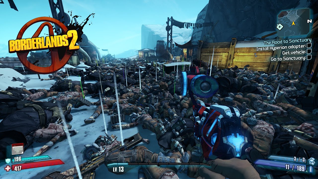 Bl2 100x Enemies Run [4] - YouTube