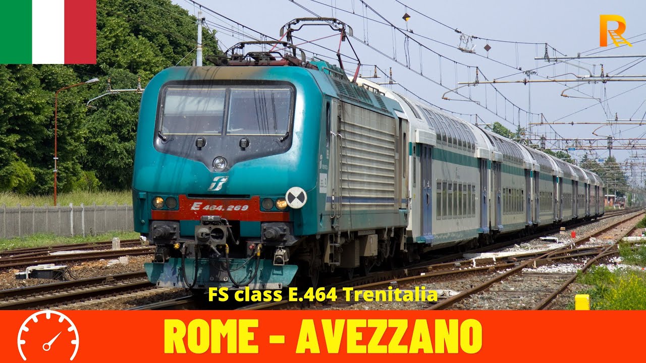 Cab Ride Rome/Roma - Avezzano (Rome–Pescara Railway - Italy) train ...