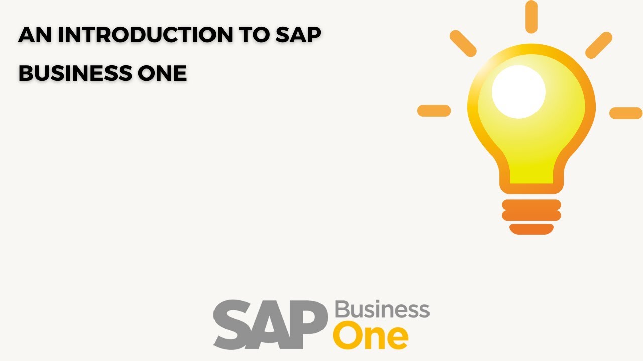 Introduction to SAP Business One | Overview & Key Features - YouTube