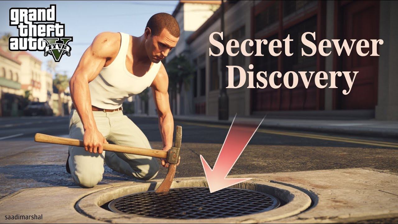 GTA 5 : Franklin Going Inside The Secret Sewer Of Franklin's House ...