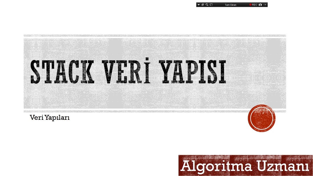 Stack Veri Yapısı (Push Pop Peek İşlemleri Dizi ile) - YouTube