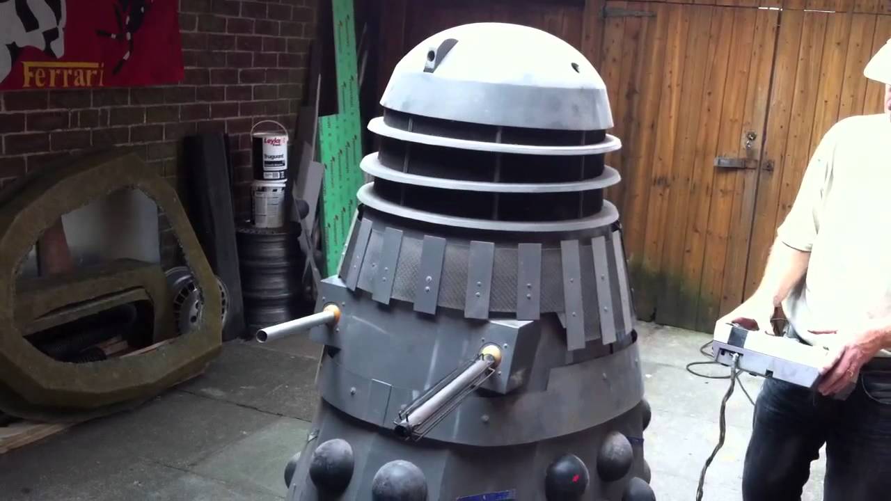 Dalek full size, all metal, radio controled robot - YouTube