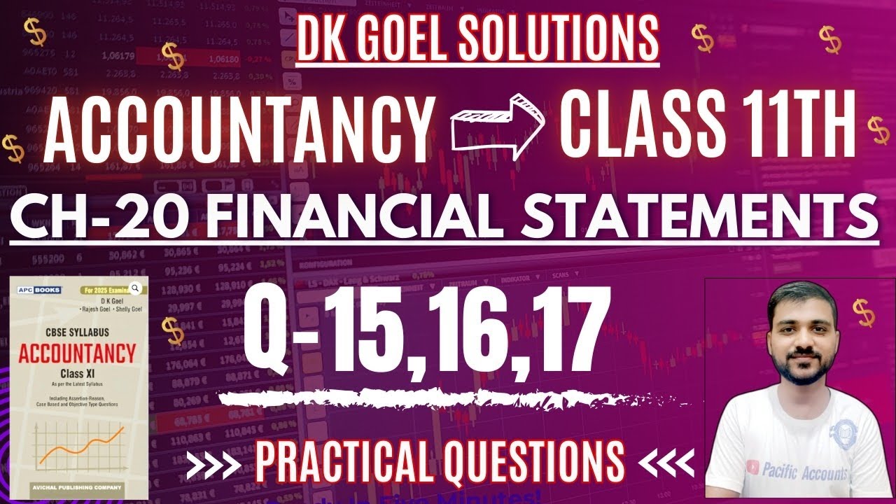 FINANCIAL STATEMENTS CLASS 11 | DK GOEL | CH 20 | Q-15,16,17 ...