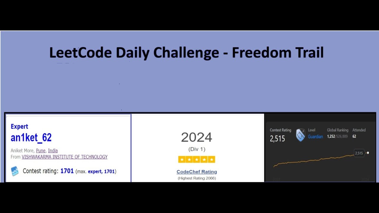 Leetcode Daily Challenge - Freedom Trail | 27-04-2024 - YouTube