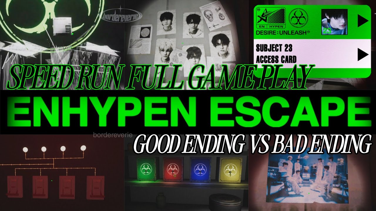 [SPEED RUN GAME PLAY] ENHYPEN ESCAPE GAME TUTORIAL 🧛‍♂️ BAD vs GOOD ...