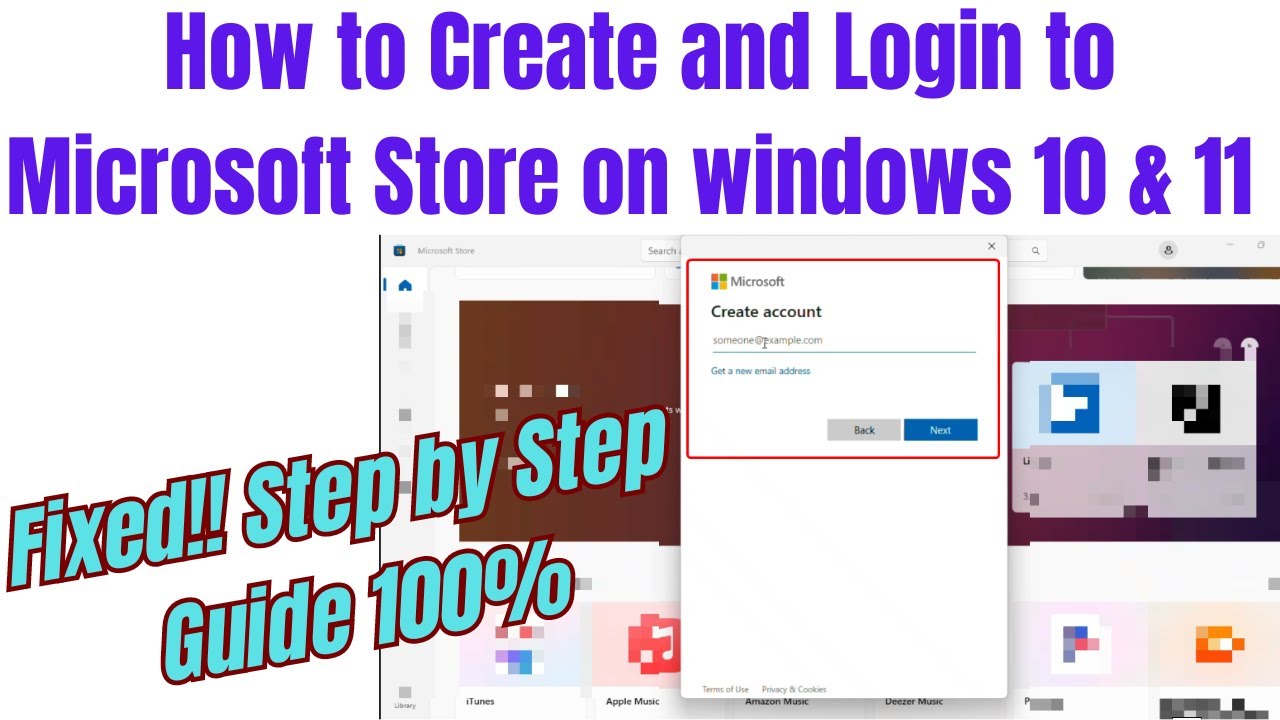 How to Create and Login to Microsoft Store on windows 10 & 11 ...