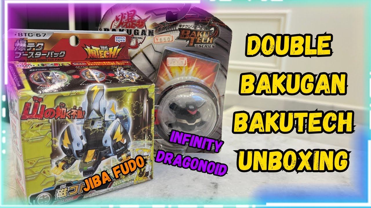 DOUBLE BAKUGAN BAKUTECH UNBOXING! Infinity Dragonoid & Jiba Fudo - YouTube