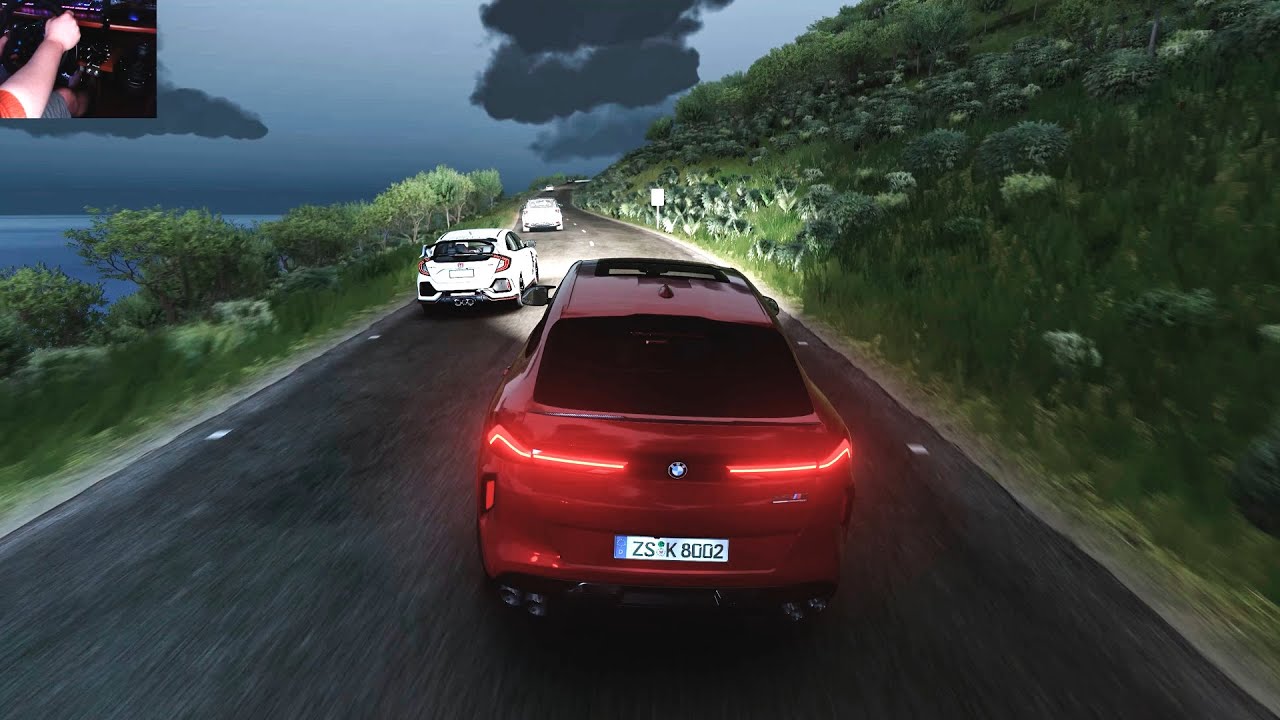 BMW X6M G06 2020 Swerving Through Traffic - Assetto Corsa (Logitech g29 ...