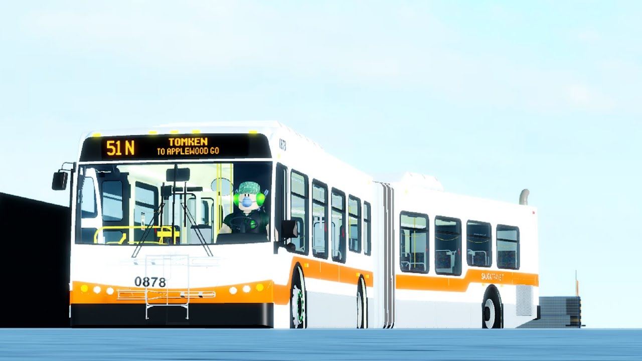 Sauga Transit (ROBLOX) | New Flyer D60LFR 0878 | 51 Tomken to Applewood ...