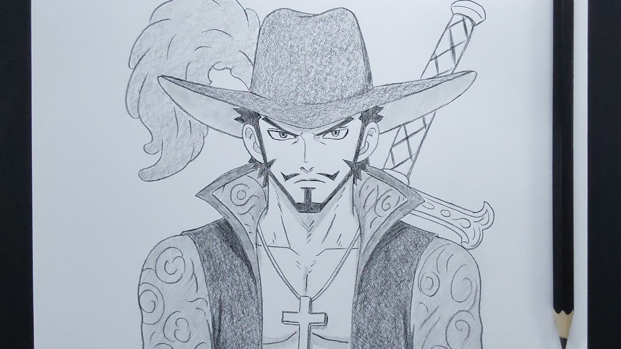 How To Draw Hawkeye Mihawk From One Piece || Easy Anime Sketch - YouTube