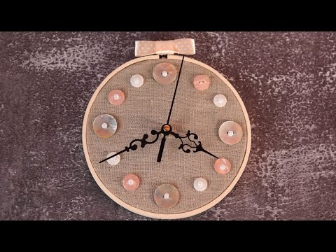 How To Make A Wall Clock From An Embroidery Hoop - YouTube