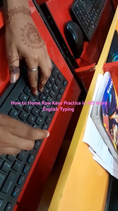 Home row keys practice in MS word Eng #computereducation EnglishTyping - YouTube