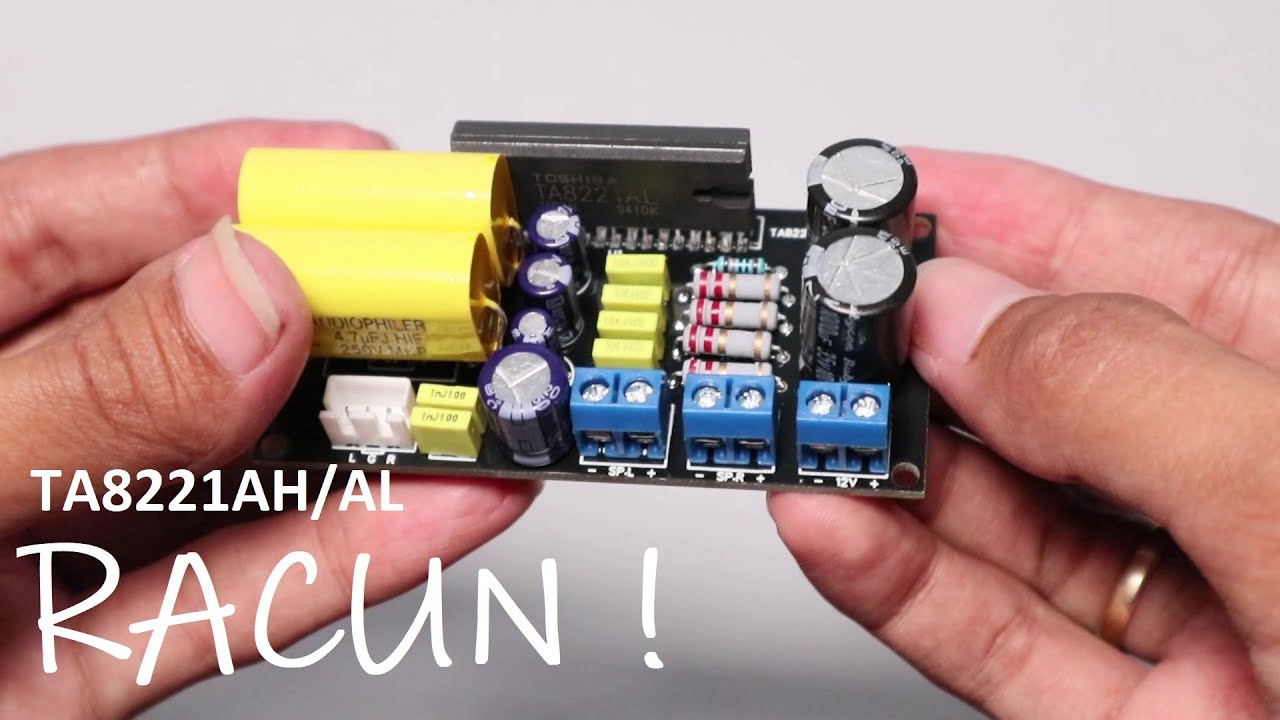 TA8221 Amplifier Build | Chip Ampli Toshiba ini racun banget - YouTube