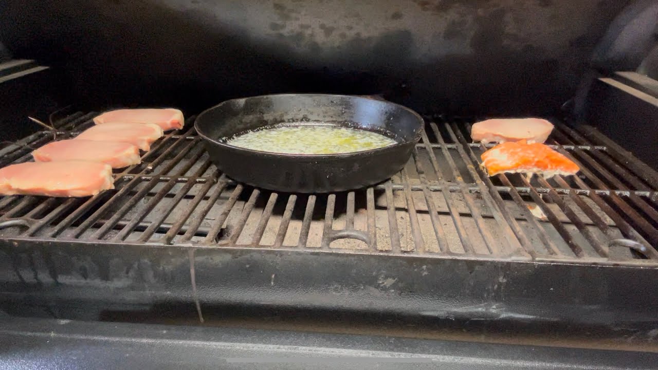 Supper on the pellet grill. - YouTube