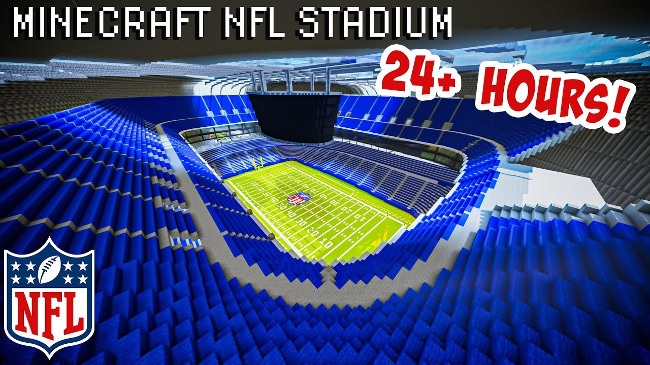 NFL STADIUM in Minecraft! [Time-Lapse Pt. 1/3] - YouTube